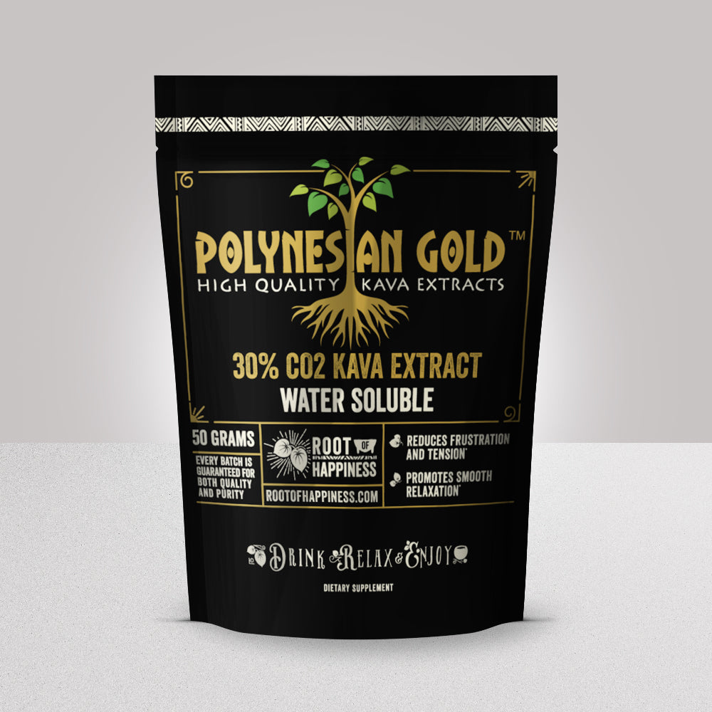 Polynesian Gold® 30% Kavalactone Water Soluble CO2 Kava Extract- 50g B ...