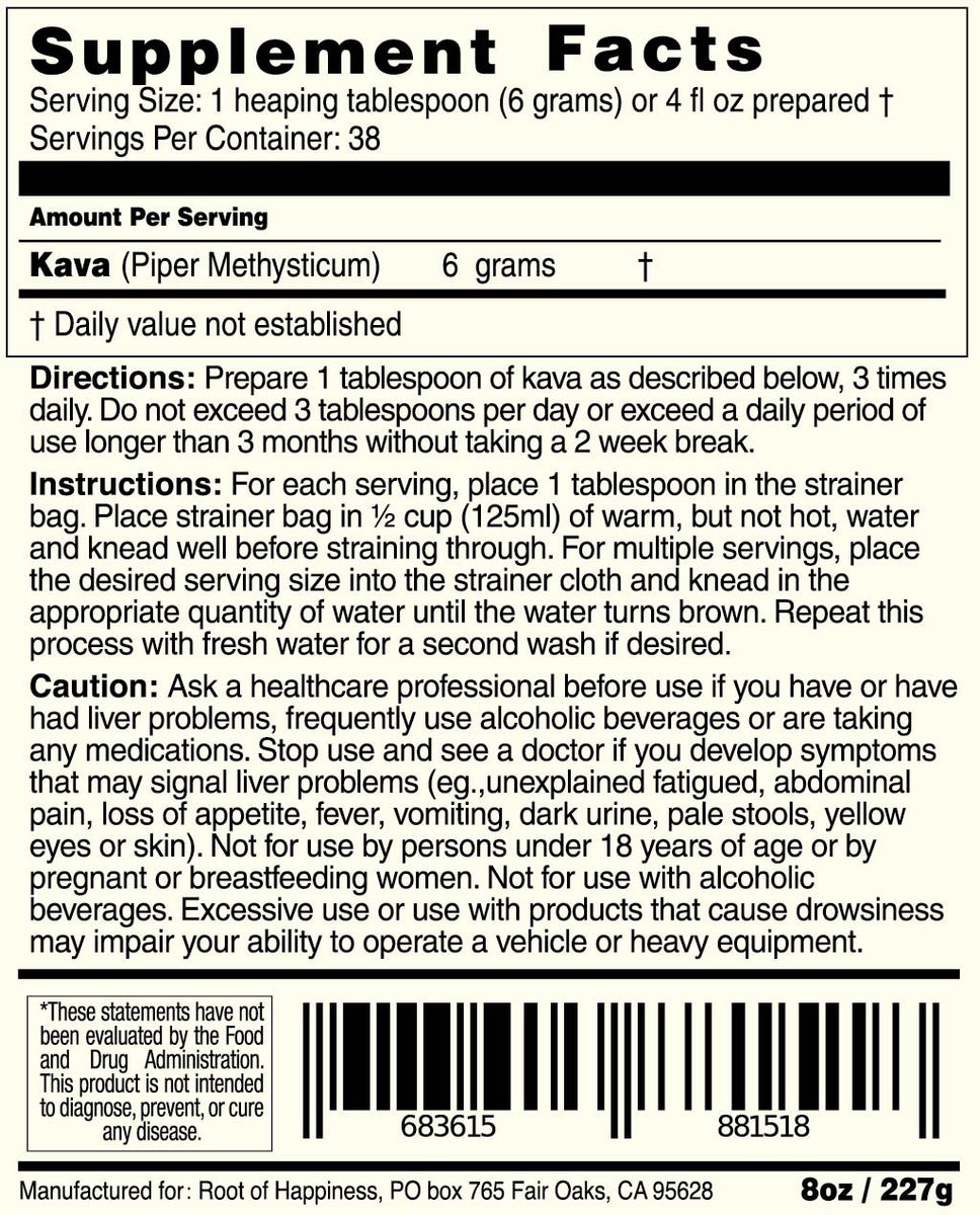 Samoan Kava Powder - 1/2lb Farm Grown - Root of Happiness – Root Of ...