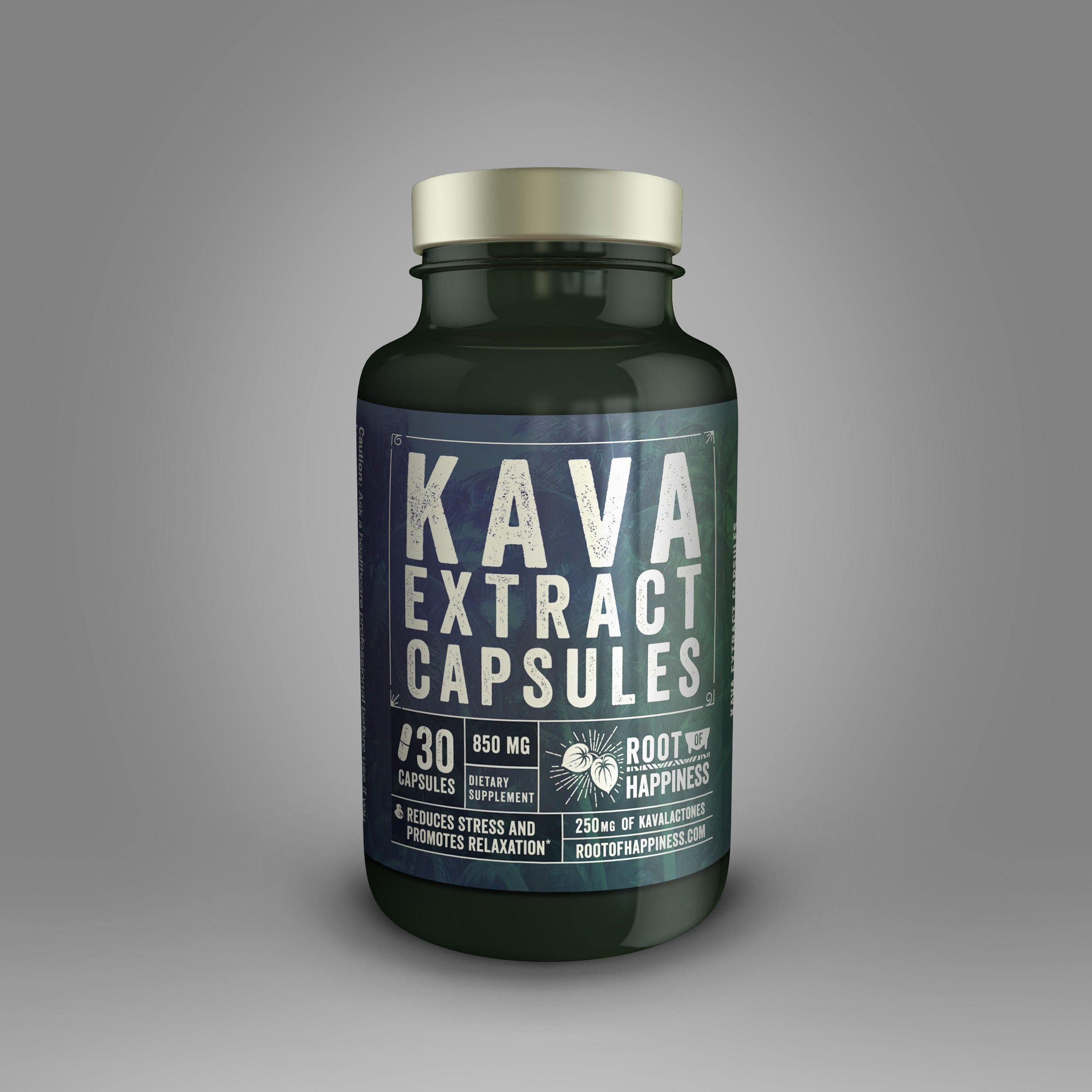Shop Premium Kava Extract Capsules - 250mg Kavalactones – Root Of Happiness